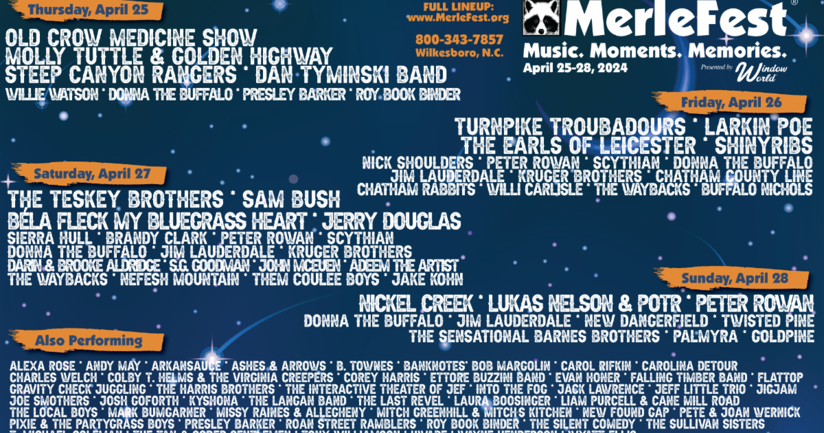 MerleFest Shares Stage Schedules for 2024 Event | Music | yesweekly.com