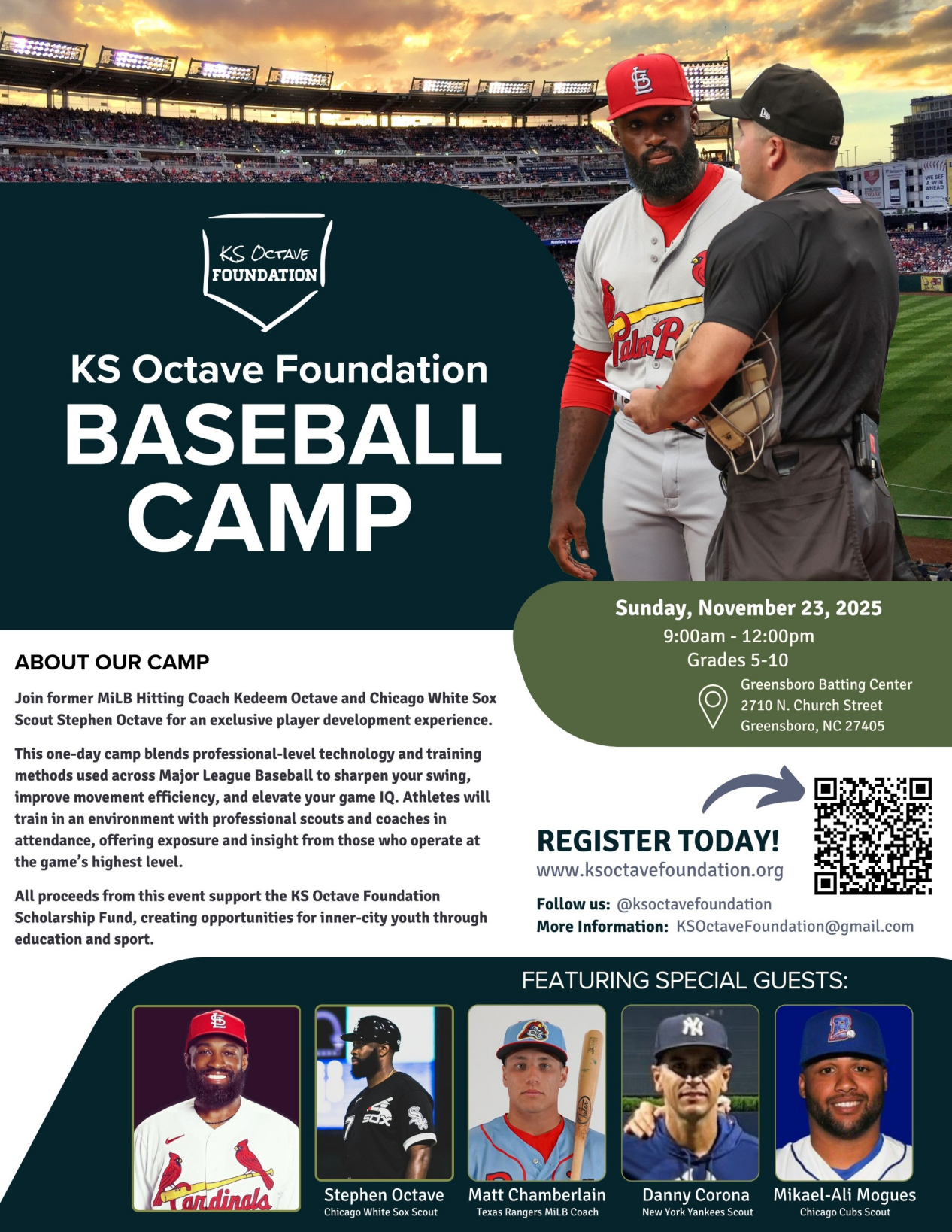 K.S. Octave Foundation Hosts Elite Baseball Development Camp in ...