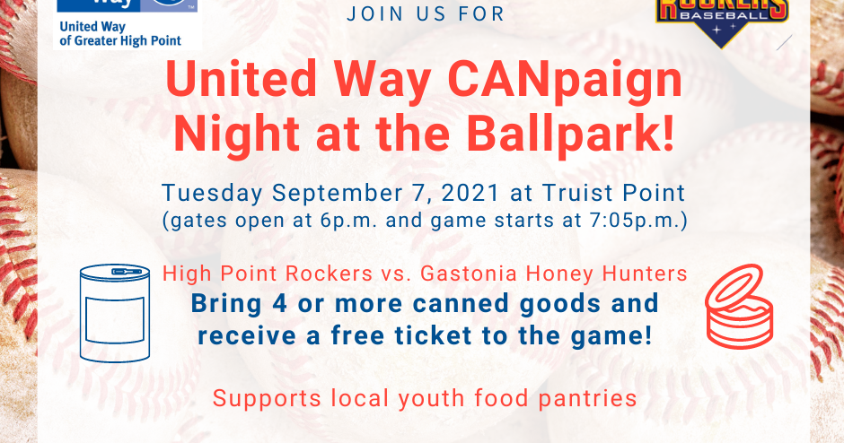 United Way of Greater High Point CANpaign Night at the Ballpark ...