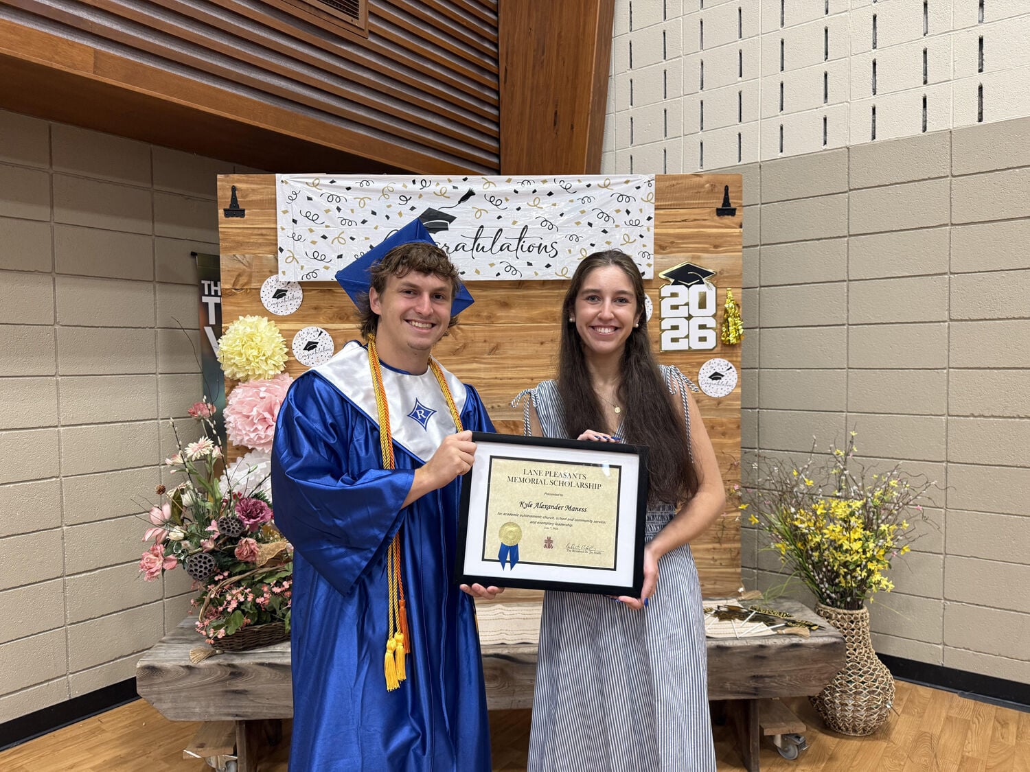 Kyle Maness receives Lane Pleasants Scholarship | Jamestown News ...