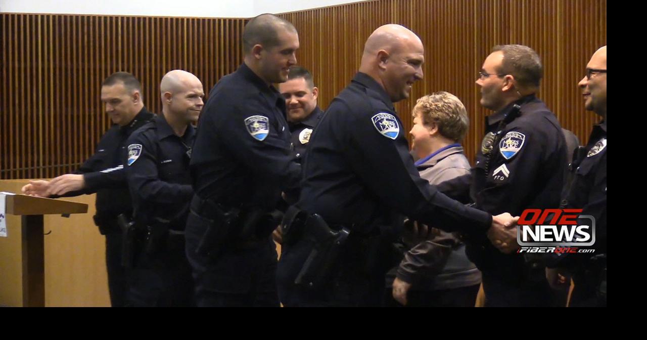 Moses Lake police officers honored for life saving efforts, above and ...