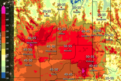 Windy Tuesday expected across north central Washington | Columbia Basin ...