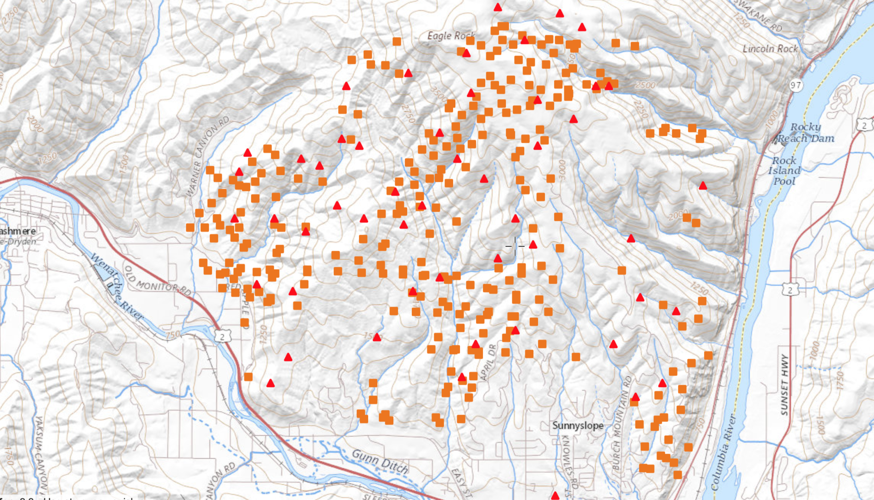 Red Apple Fire near Wenatchee continuing north | Columbia Basin ...