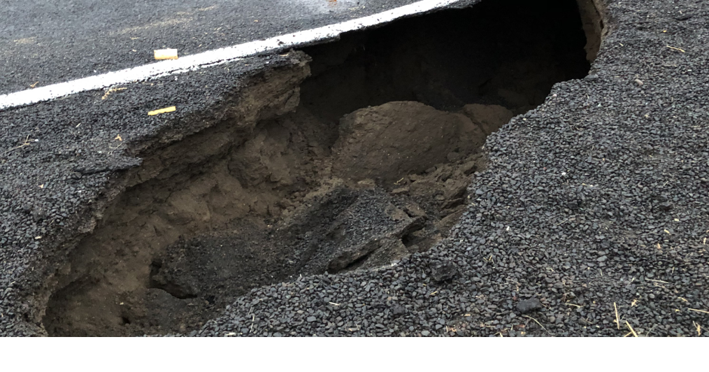 Highway closed after large sinkhole forms in Adams County | Columbia ...