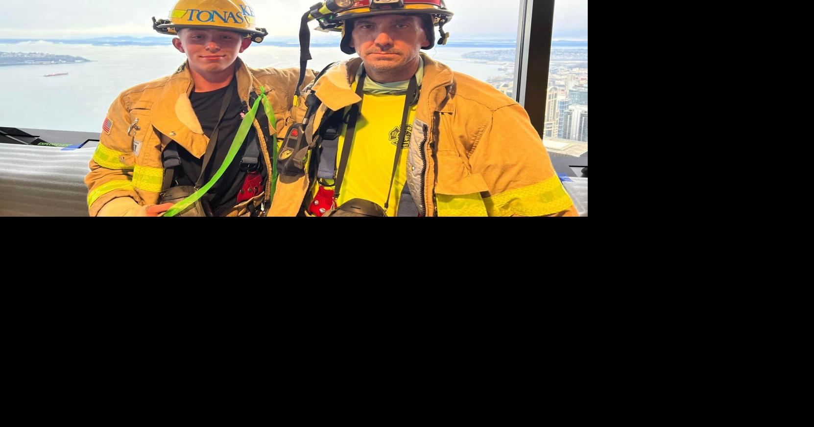 Tonasket teacher and student who moonlight as firefighters climb ...
