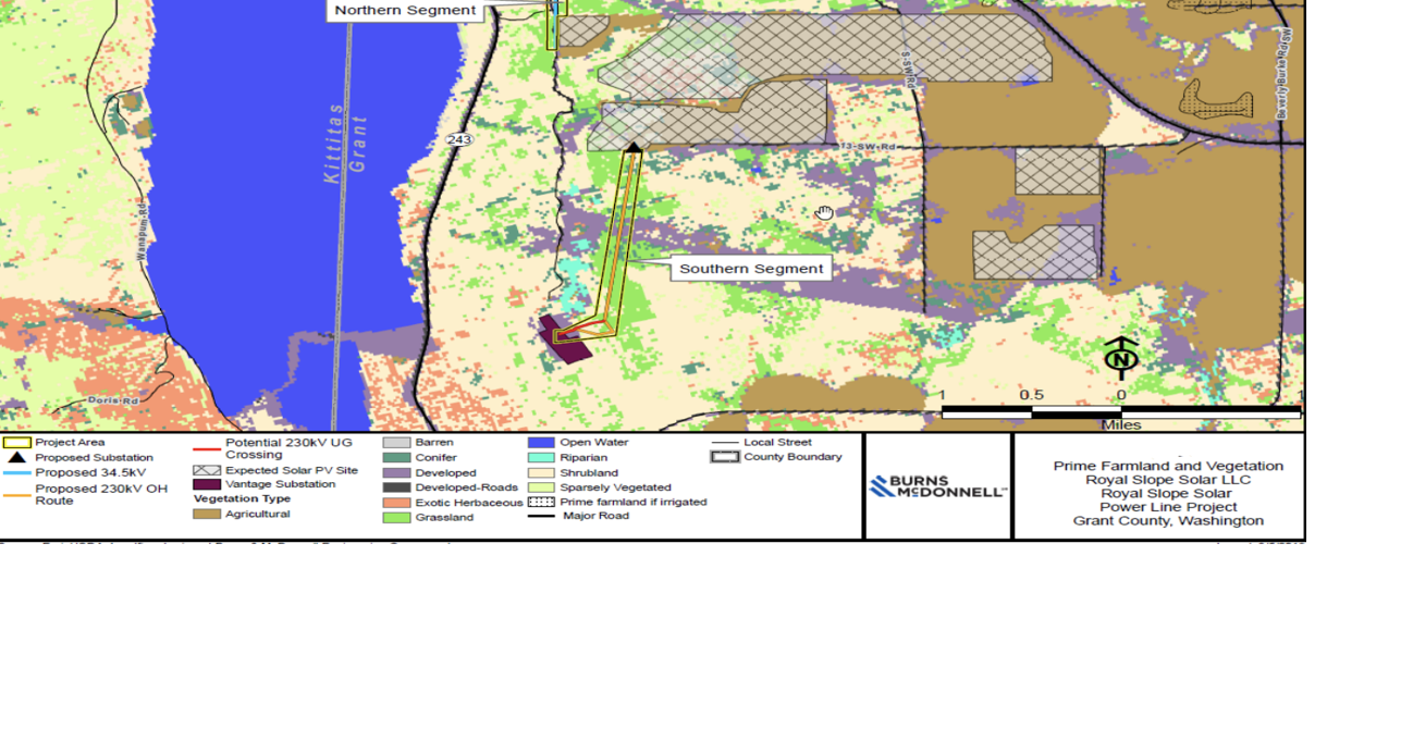 Solar farm planned for area just south of Vantage Bridge in Grant ...