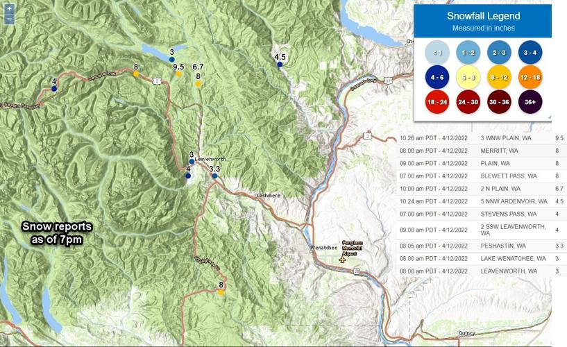 Area of Wenatchee receives two feet of snow in two days. Where else did ...