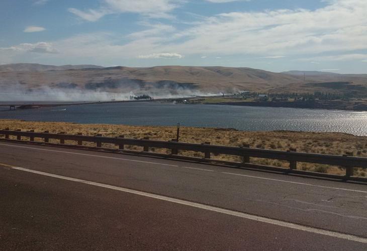 I-90 back open after second brush fire in two days near Vantage ...