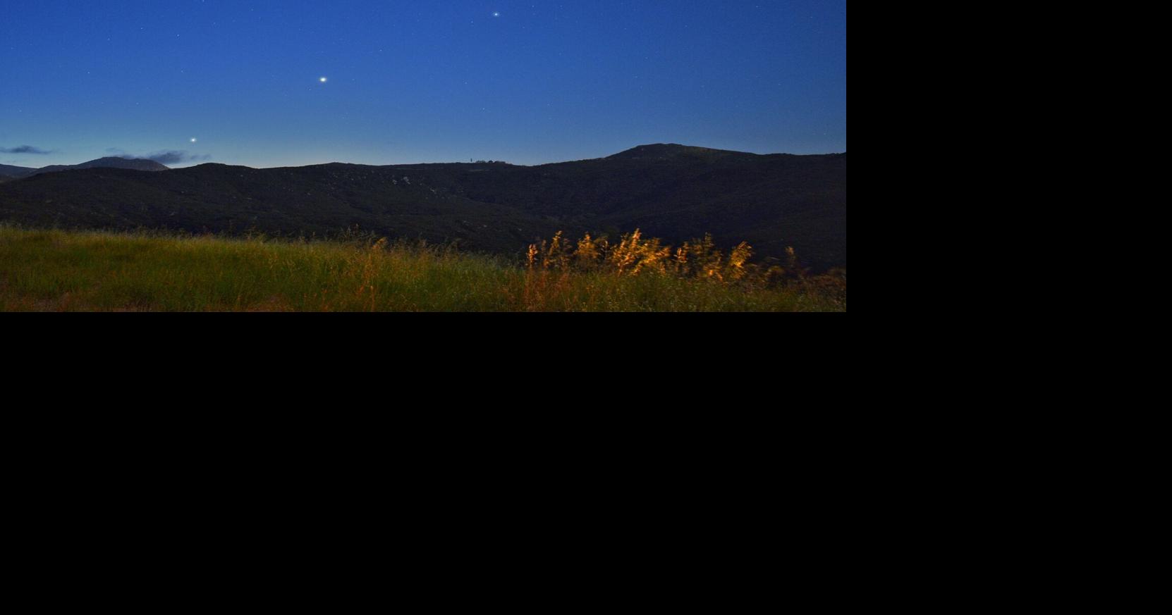 Visible five-planet alignment of Jupiter, Mercury, Venus, Uranus, and ...