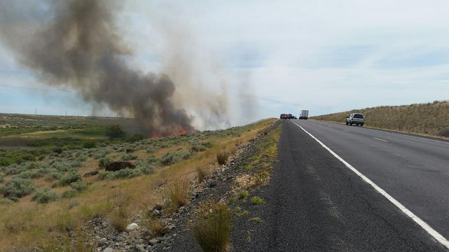 Crash ignites fire near Soap Lake, closes SR 17, homes evacuated ...