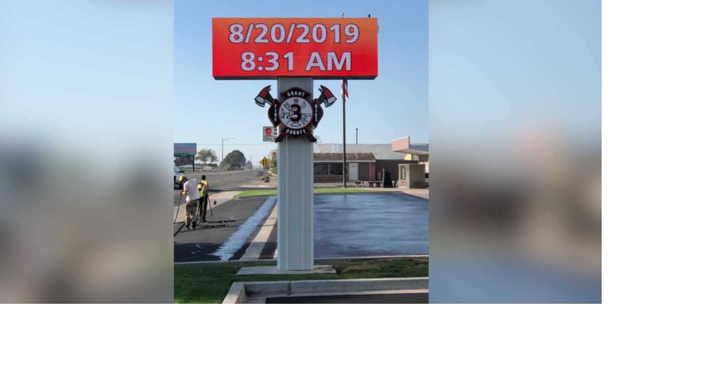 New LED readerboard installed at Grant County Fire District 3 station ...