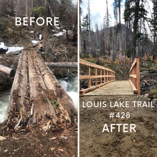 Louis Lake Trail Bridge rebuilt, celebration near Chelan | Columbia ...