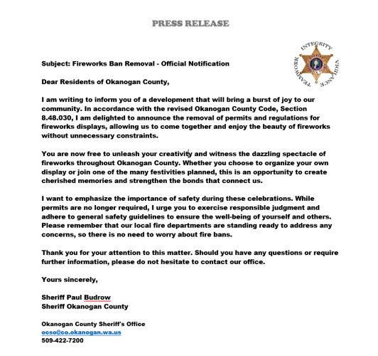 Fake memo impersonating Okanogan County Sheriff's Office claims ...
