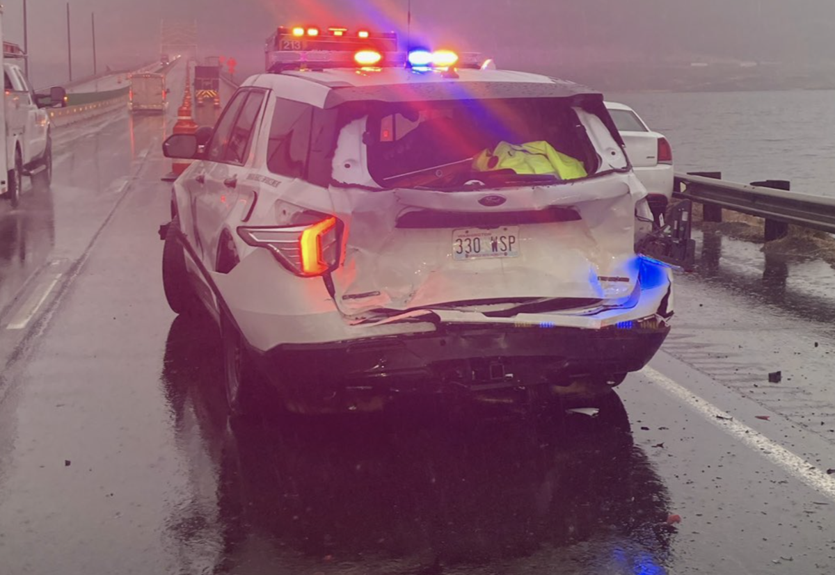 Trooper Hurt in Vantage Bridge Patrol Car Crash | Columbia Basin ...