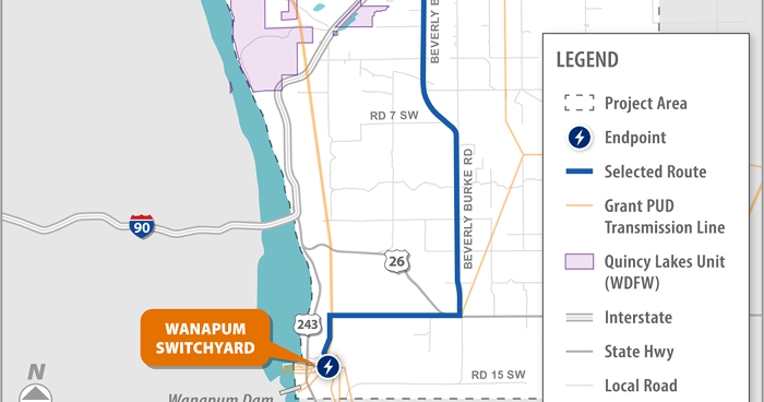 Jericho Tap Route excluded from Quincy Transmission Project | Columbia ...