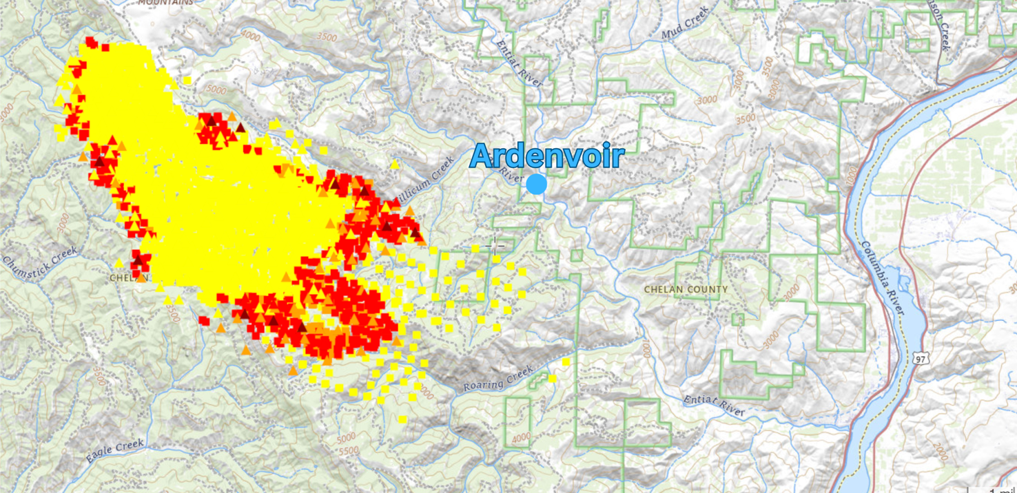 Sugarloaf Fire Triggers Evacs in Ardenvoir, Entiat Valley | Columbia ...