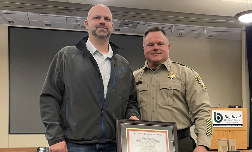 Local man's heroism honored by Grant County Sheriff for saving drowning ...