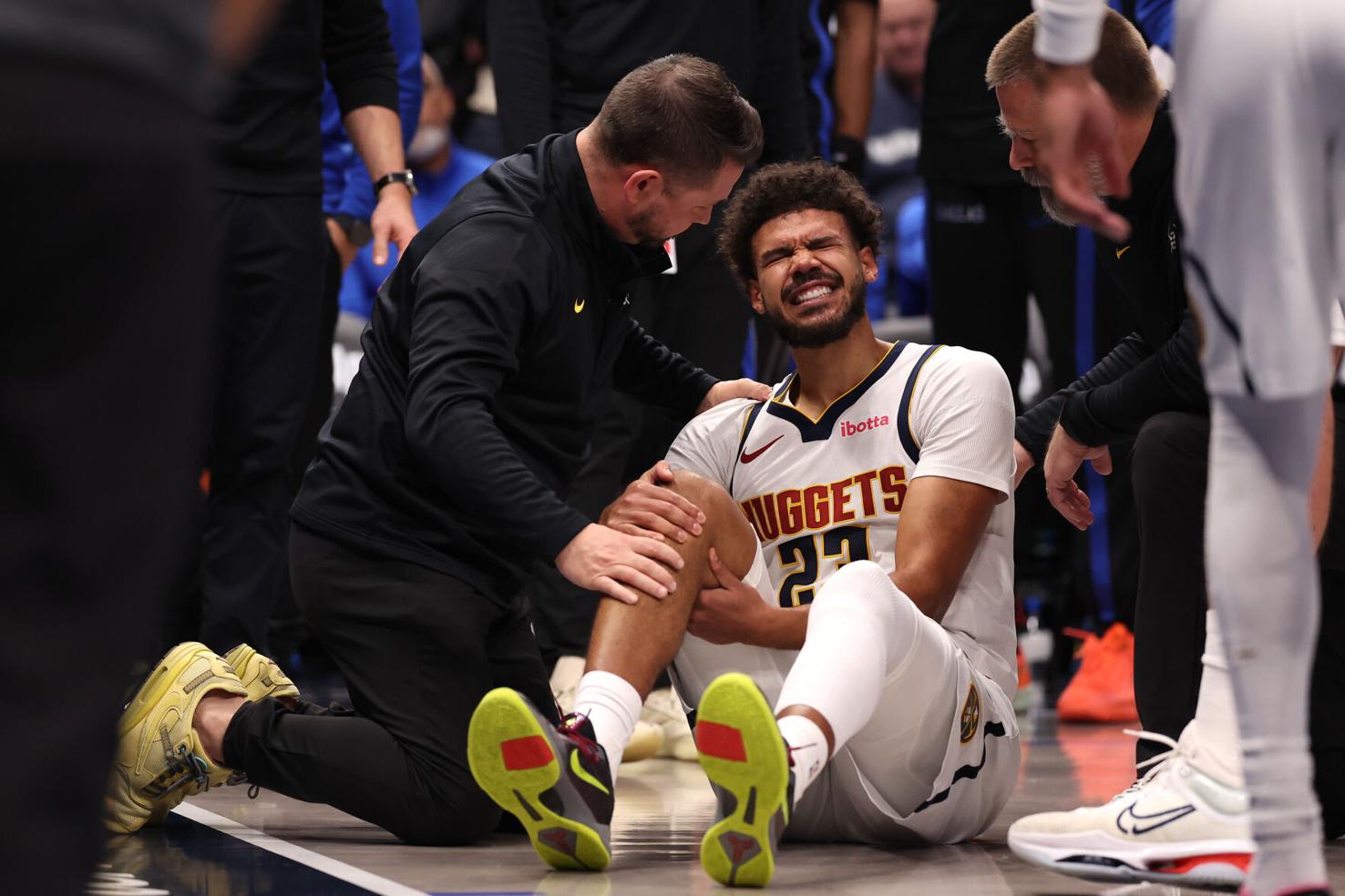 Nuggets forward Cameron Johnson avoids major knee injury but will miss ...