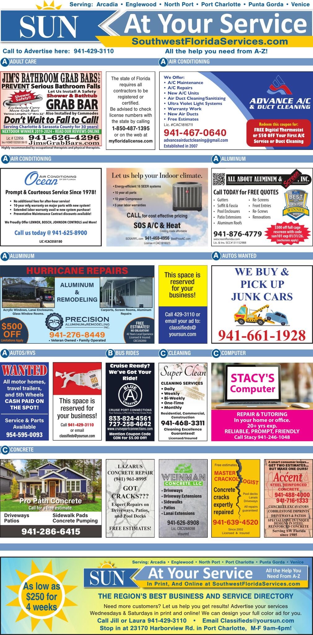 At Your Service Page 1 | Ads | yoursun.com