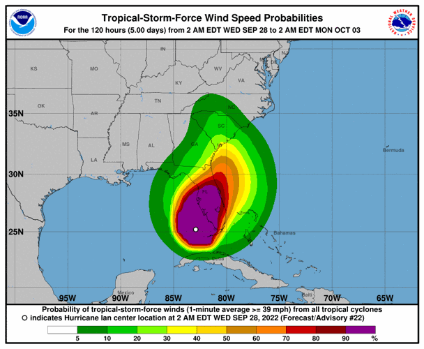 5 a.m.: Ian is a Category 4 hurricane, heading toward region | Latest ...