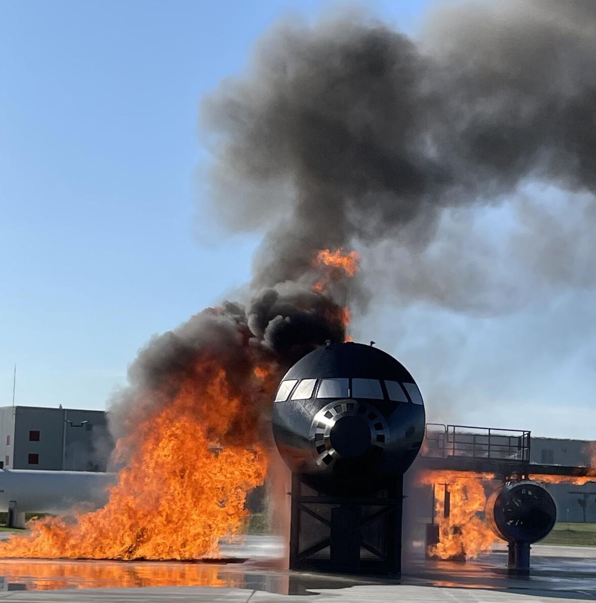 Prop plane goes up in flames to train fire and EMS teams | Port ...