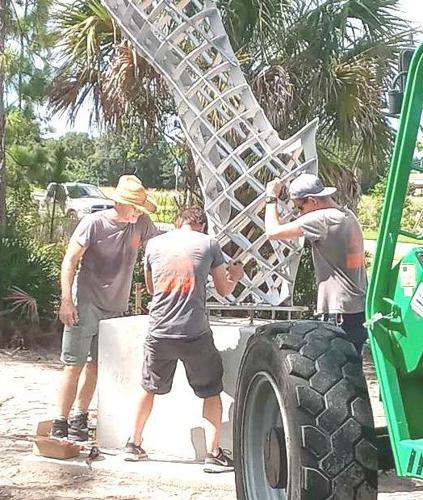 Steel sculptures rise as The Gallery gets closer to opening | News ...