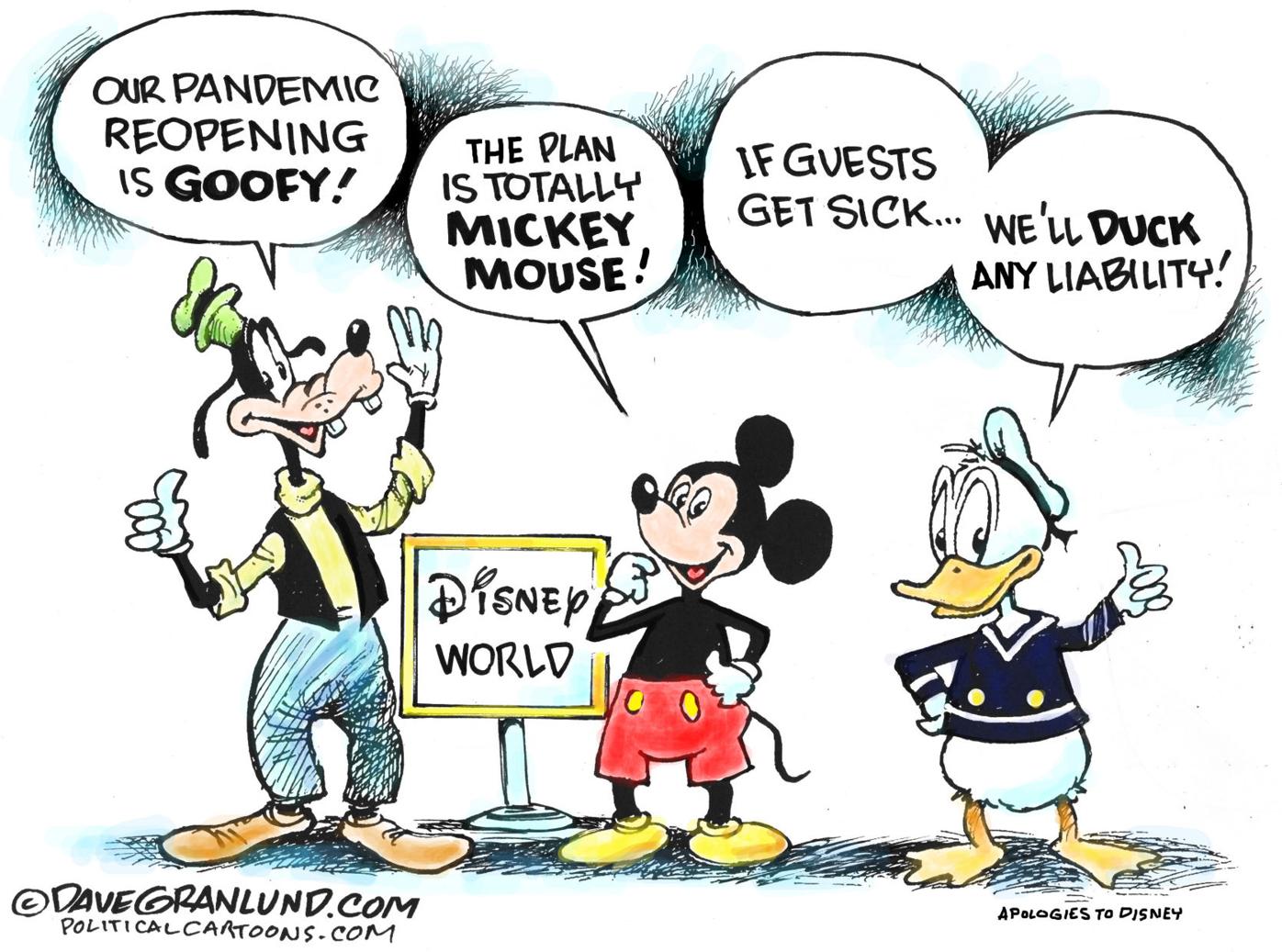 political cartoon disney