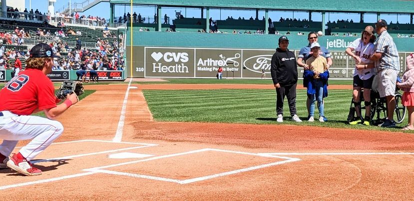 'PLAY BALL' Caleb Ziegelbauer throws out first pitch | Port Charlotte ...