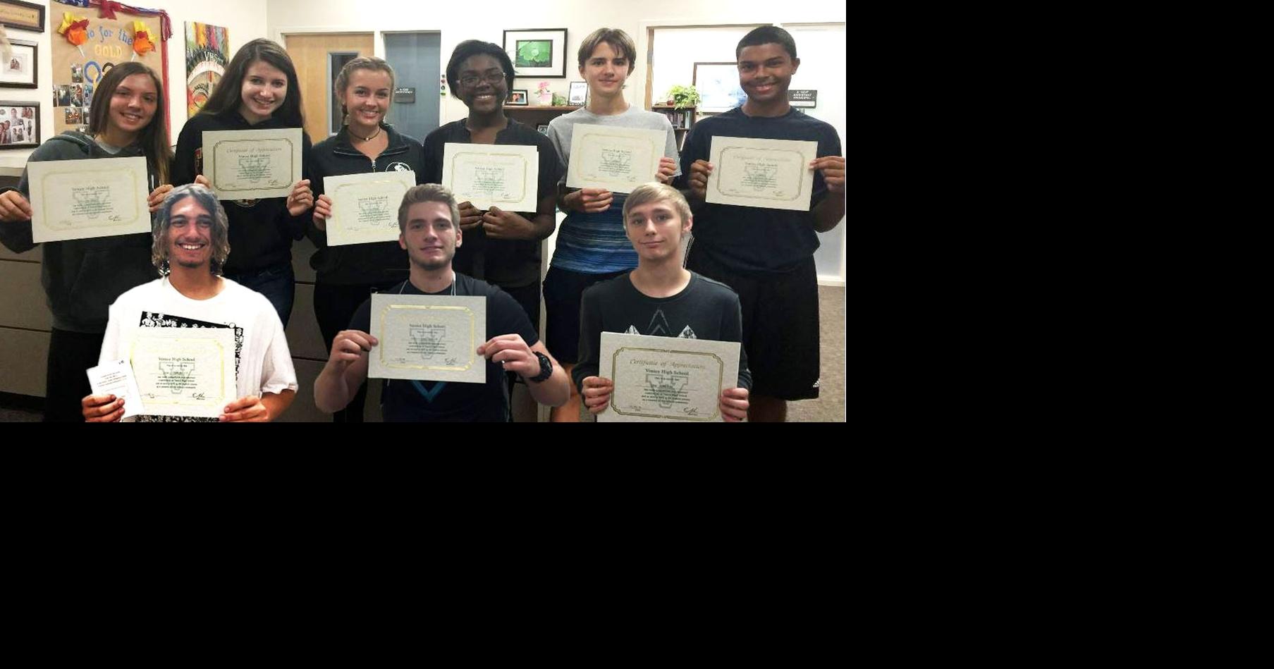 VHS Renaissance students honored | News Archives | yoursun.com