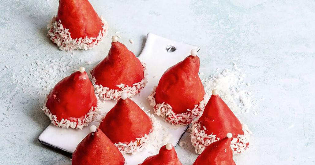 Christmas recipe: Marzipan Santa hats with coconut snow | Daily Break ...