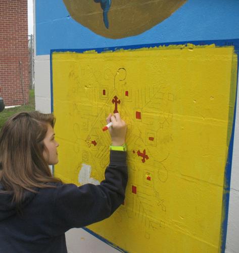Union eighth-graders making mural at school | Newsarchives | yoursun.com