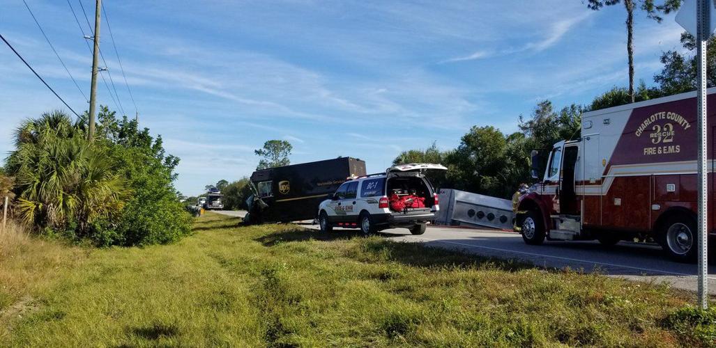 Fuel tanker and UPS collision shuts down Bermont Road in Punta Gorda ...