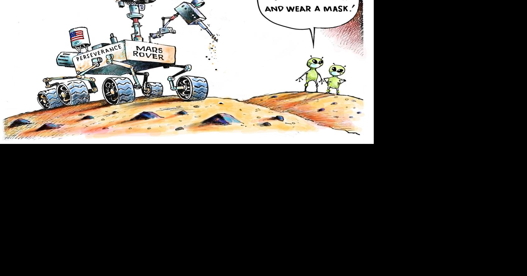 Editorial cartoon: Mars Perseverance Rover | The Gondolier | yoursun.com