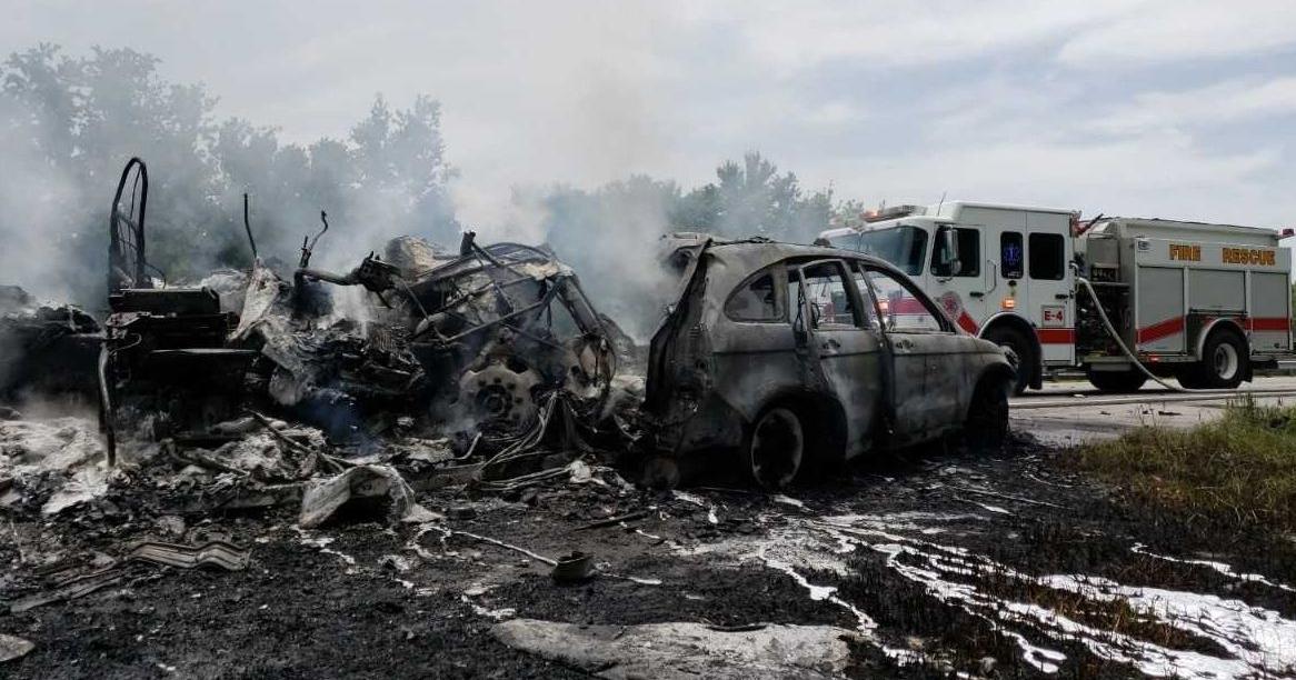 Boy Scouts, trucker escape serious injury in fiery crash | Sebring ...