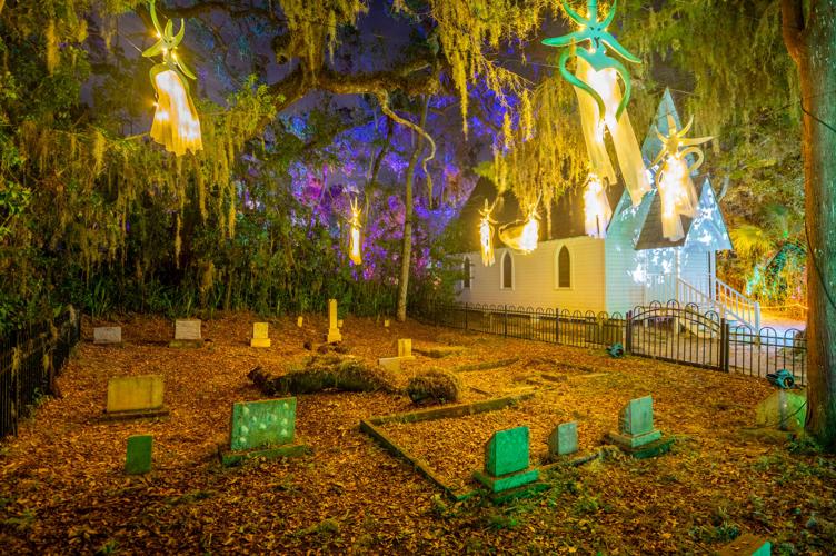 Encounter whimsical Halloween displays and imaginative light ...