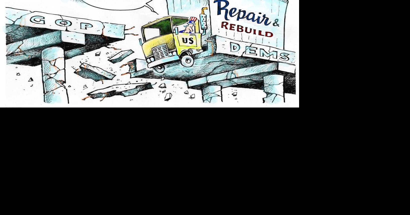 Editorial cartoon: Infrastructure repair and rebuild | The Gondolier ...