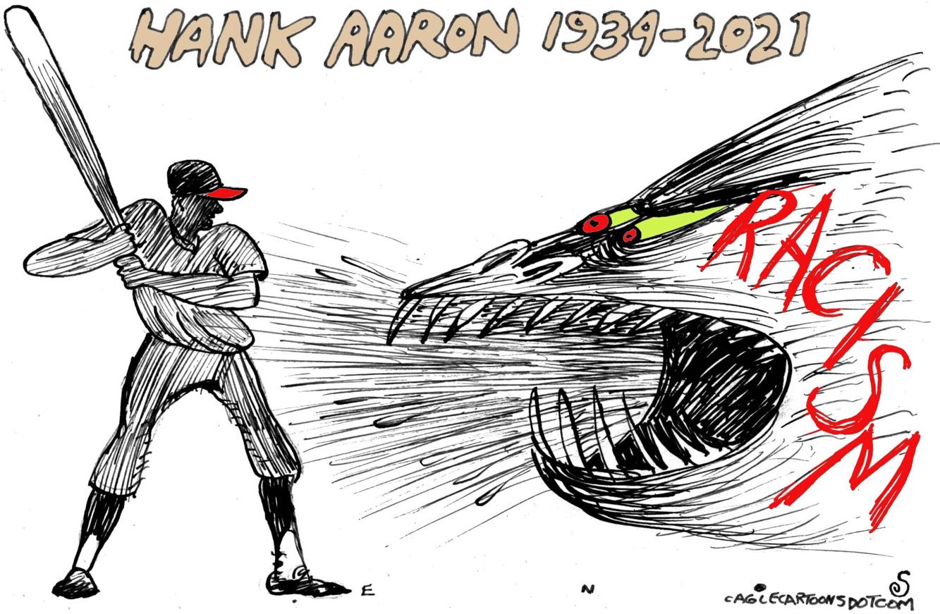 Editorial cartoon: Hank Aaron | The Gondolier | yoursun.com