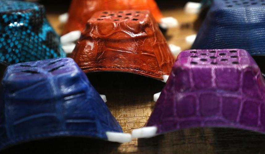 Florida leather artisan makes masks from invasive iguanas, pythons ...