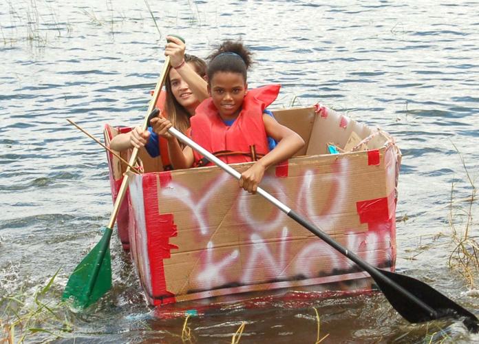 Reading, writing and rowing: Cardboard boat rowing regatta opens school ...