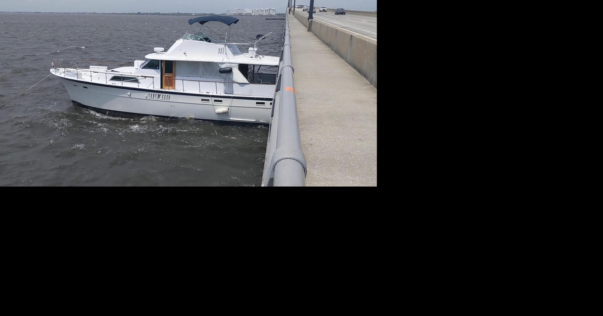 Empty yacht stuck under 41 bridge | Port Charlotte News | yoursun.com