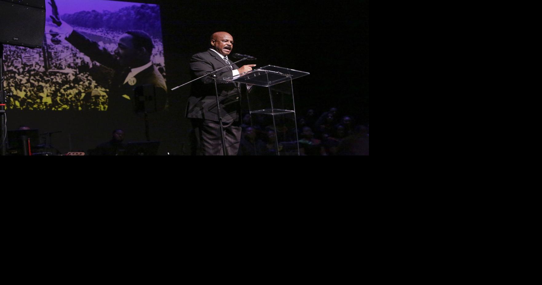 Rev, Charles McKenzie reenacts scripts from Dr, Martin Luther King Jr ...