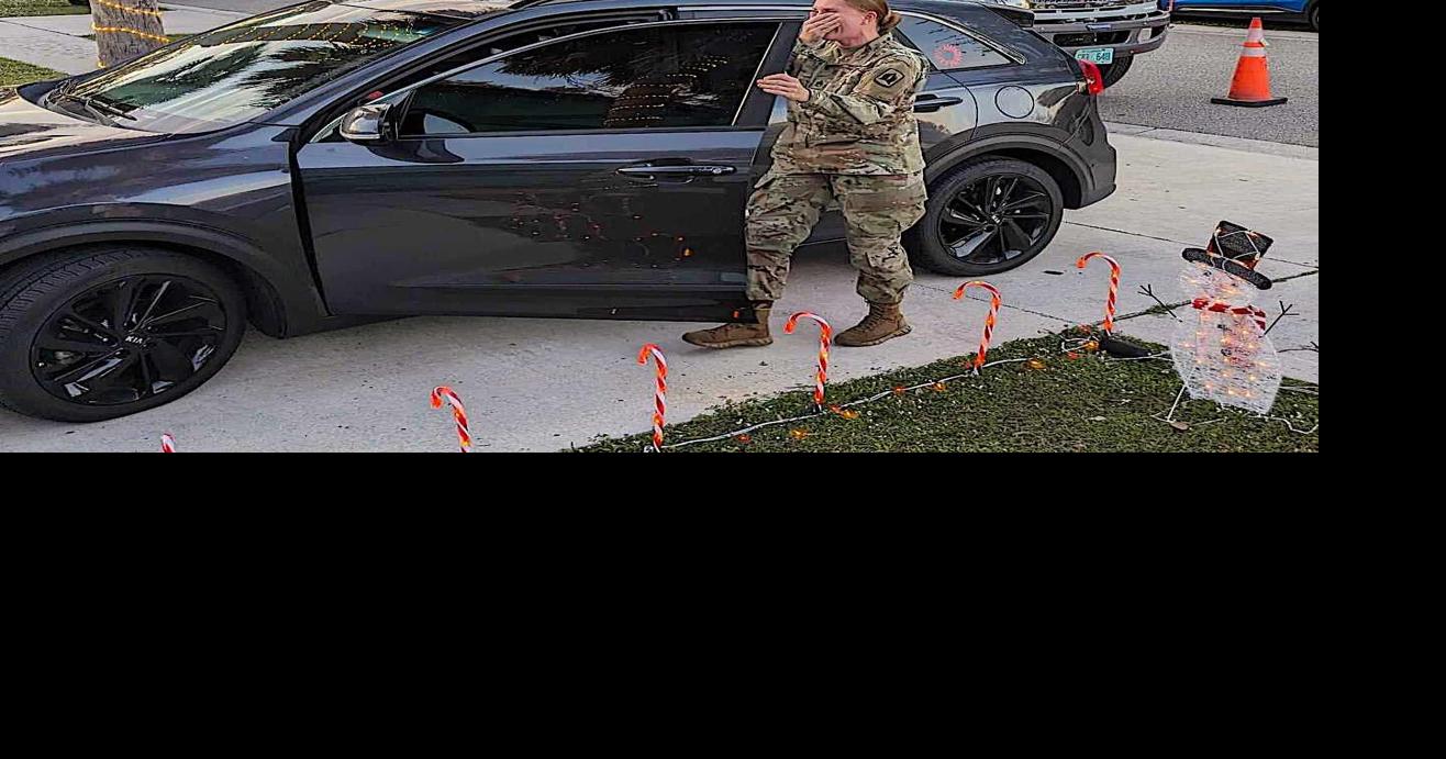 FPL surprises military member with holiday display | Port Charlotte ...