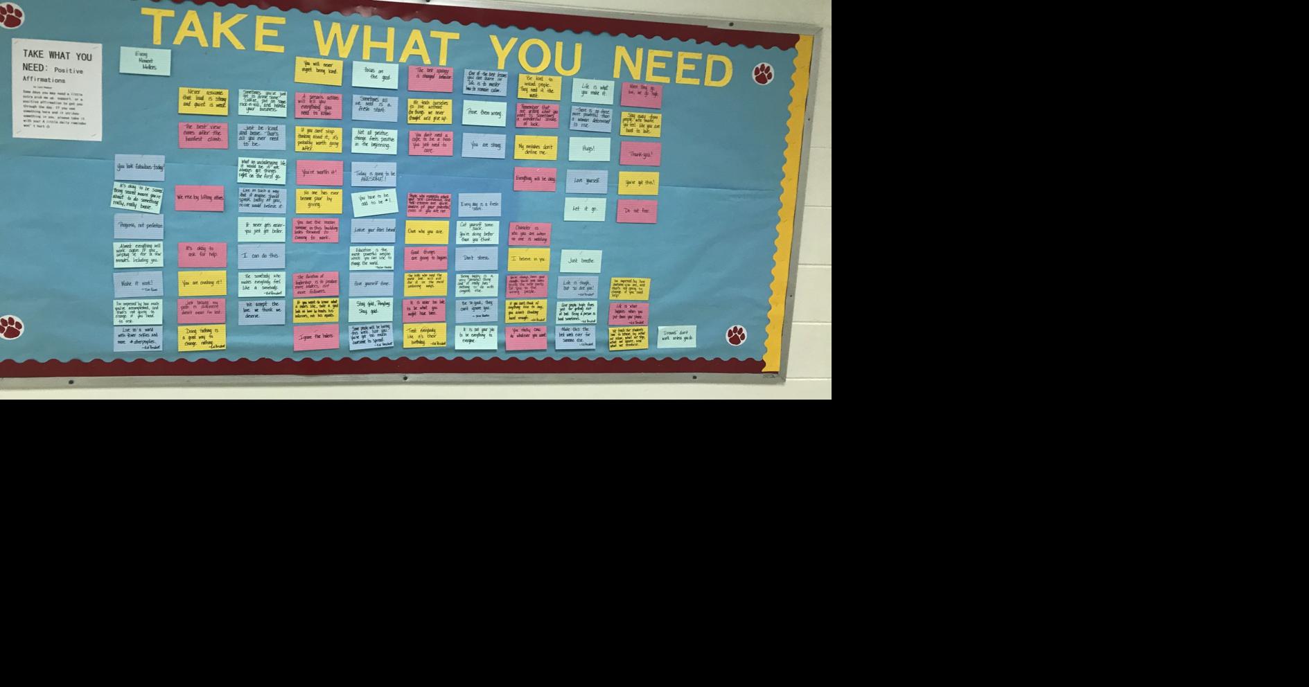 Middle school bulletin board spreads positivity | Port Charlotte News ...