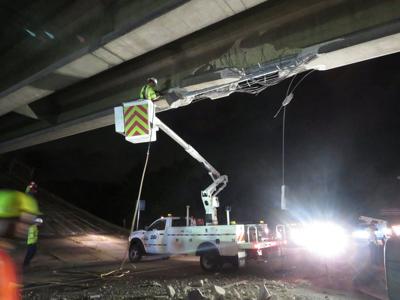Crash causes overpass debris to damage vehicles | Port Charlotte News ...