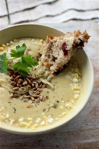 Recipe for corn chowder with sunflower seeds and onions | Newsarchives ...
