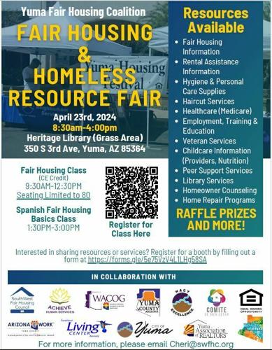 Homeless and Fair Housing Resource Event | Calendar | yumasun.com