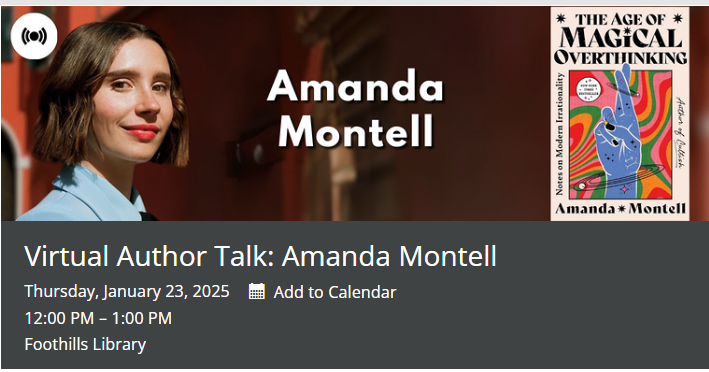 Virtual Author Talk: Amanda Montell | Calendar | yumasun.com